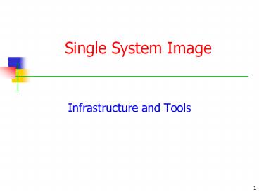 Single System Image presentation | free to download