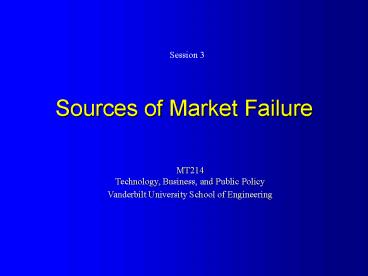 Sources of Market Failure presentation | free to view