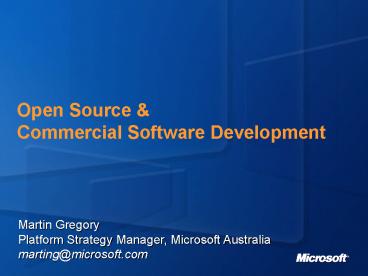 PPT – Open Source PowerPoint presentation | free to view - id: 23a09f-YmU3Z