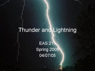 Thunder and Lightning presentation | free to view