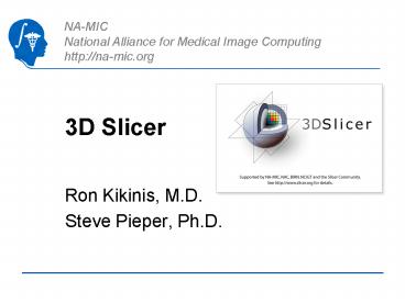 3D Slicer presentation | free to view