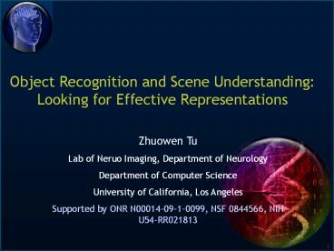 PPT – Object Recognition and Scene Understanding: Looking for Effective ...
