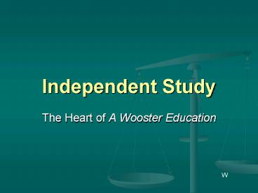 Independent Study presentation | free to view