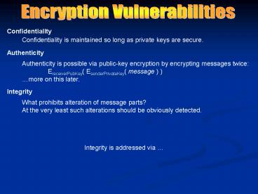 PPT – Encryption Vulnerabilities PowerPoint presentation | free to ...