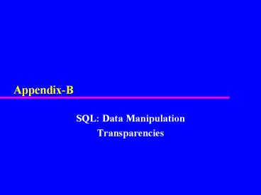 PPT – Appendix-B PowerPoint presentation | free to download - id ...