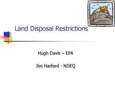 Land Disposal Restrictions presentation | free to view
