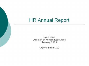 HR Annual Report presentation | free to view