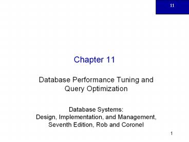 Database Performance Tuning and Query Optimization presentation | free to view