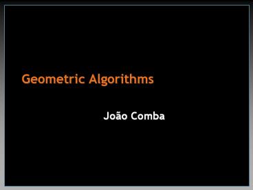 Geometric Algorithms presentation | free to view