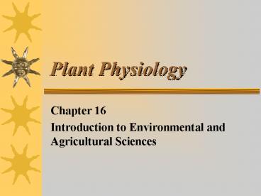 Plant Physiology presentation | free to view