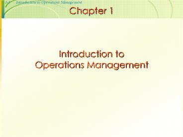 PPT – ch1 PowerPoint presentation | free to view - id: 22a6d9-ZDc1Z