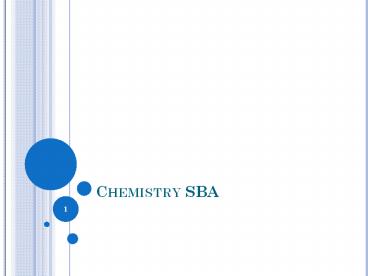 Chemistry SBA presentation | free to download