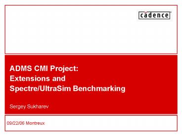 PPT – ADMS CMI Project: PowerPoint presentation | free to download - id ...