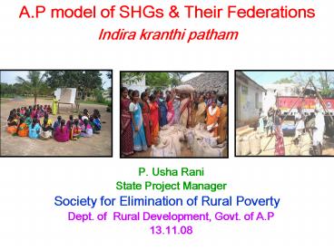 A'P model of SHGs presentation | free to view