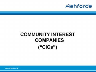 PPT – COMMUNITY INTEREST COMPANIES PowerPoint presentation | free to ...