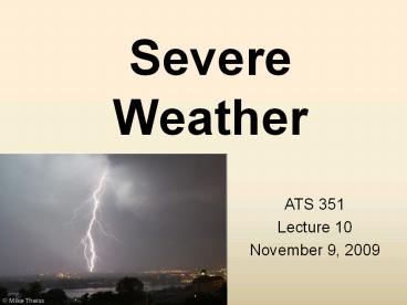 Severe Weather presentation | free to download