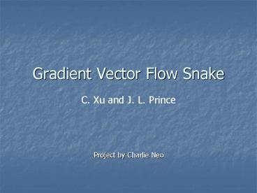 Gradient Vector Flow Snake presentation | free to view