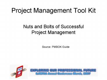 Project Management Tool Kit presentation | free to view