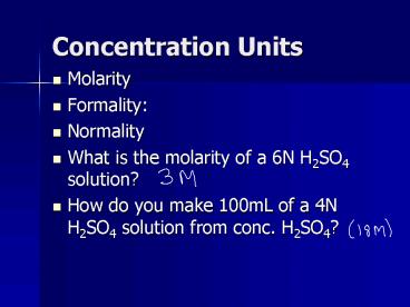 PPT – Concentration Units PowerPoint presentation | free to download ...