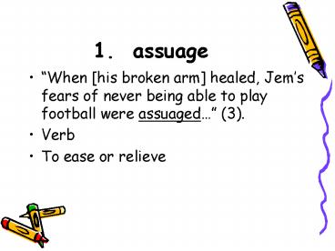 PPT – 1' assuage PowerPoint presentation | free to view - id: 2496bb-MDVlM