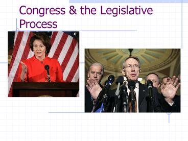 PPT – Congress PowerPoint presentation | free to view - id: 2497c2-ZDc1Z