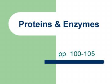 PPT – Proteins PowerPoint presentation | free to view - id: 249a40-ZDc1Z