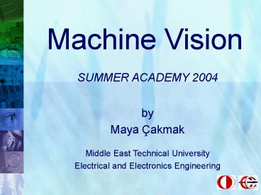 Machine Vision presentation | free to view
