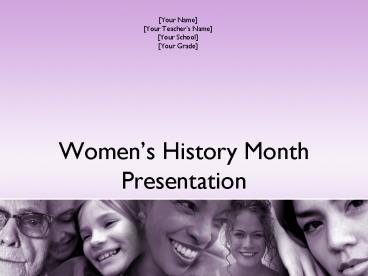 Womens History Month Presentation presentation | free to view
