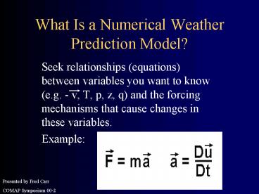 What Is a Numerical Weather Prediction Model? presentation | free to view