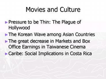 Movies and Culture presentation | free to view