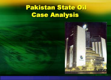 Pakistan State Oil presentation | free to view