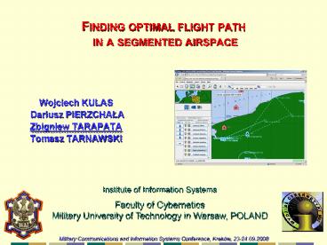 PPT – Finding optimal flight path in a segmented airspace PowerPoint presentation | free to view ...