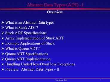 PPT – Abstract Data Types (ADT) PowerPoint presentation | free to ...