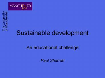 PPT – Sustainable development PowerPoint presentation | free to view ...
