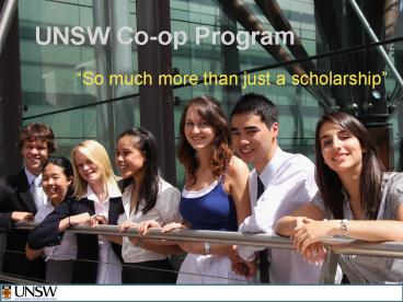 UNSW Coop Program presentation | free to view