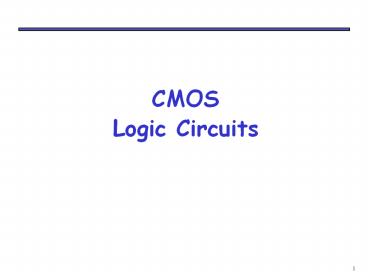CMOS presentation | free to view