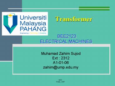 Transformer presentation | free to view