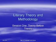 PPT – Literary Theory PowerPoint presentation | free to view - id ...