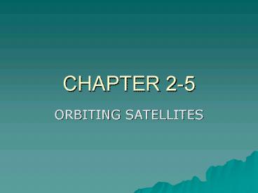 ORBITING SATELLITES presentation | free to view