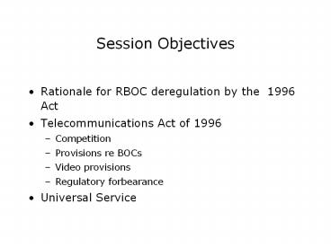 PPT – Session Objectives PowerPoint presentation | free to download ...