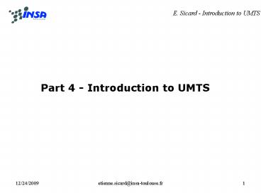 PPT – Introduction to UMTS PowerPoint presentation | free to view - id ...