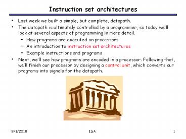 PPT – Instruction set architectures PowerPoint presentation | free to ...