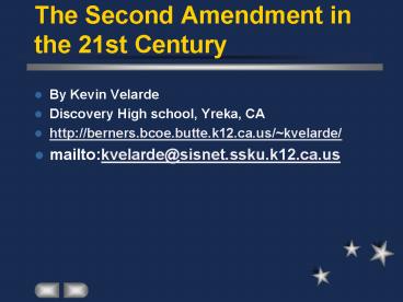 The Second Amendment in the 21st Century presentation | free to view
