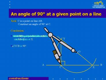 Constructing an angle of 90 degrees presentation | free to view