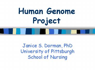 Human Genome Project presentation | free to view