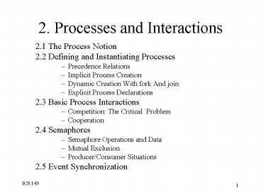 PPT – 2' Processes and Interactions PowerPoint presentation | free to ...