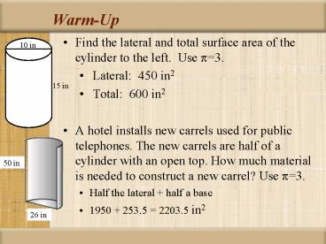 WarmUp presentation | free to view