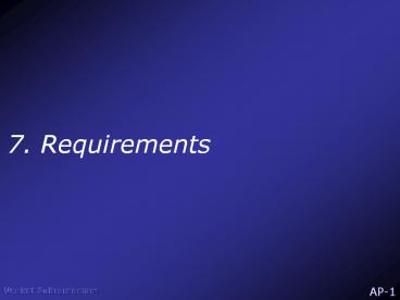 7. Requirements presentation | free to download