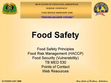 Food Safety presentation | free to view