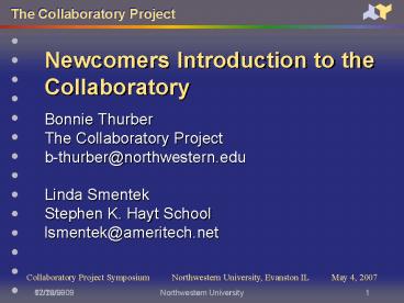 PPT – Newcomers Introduction to the Collaboratory PowerPoint ...